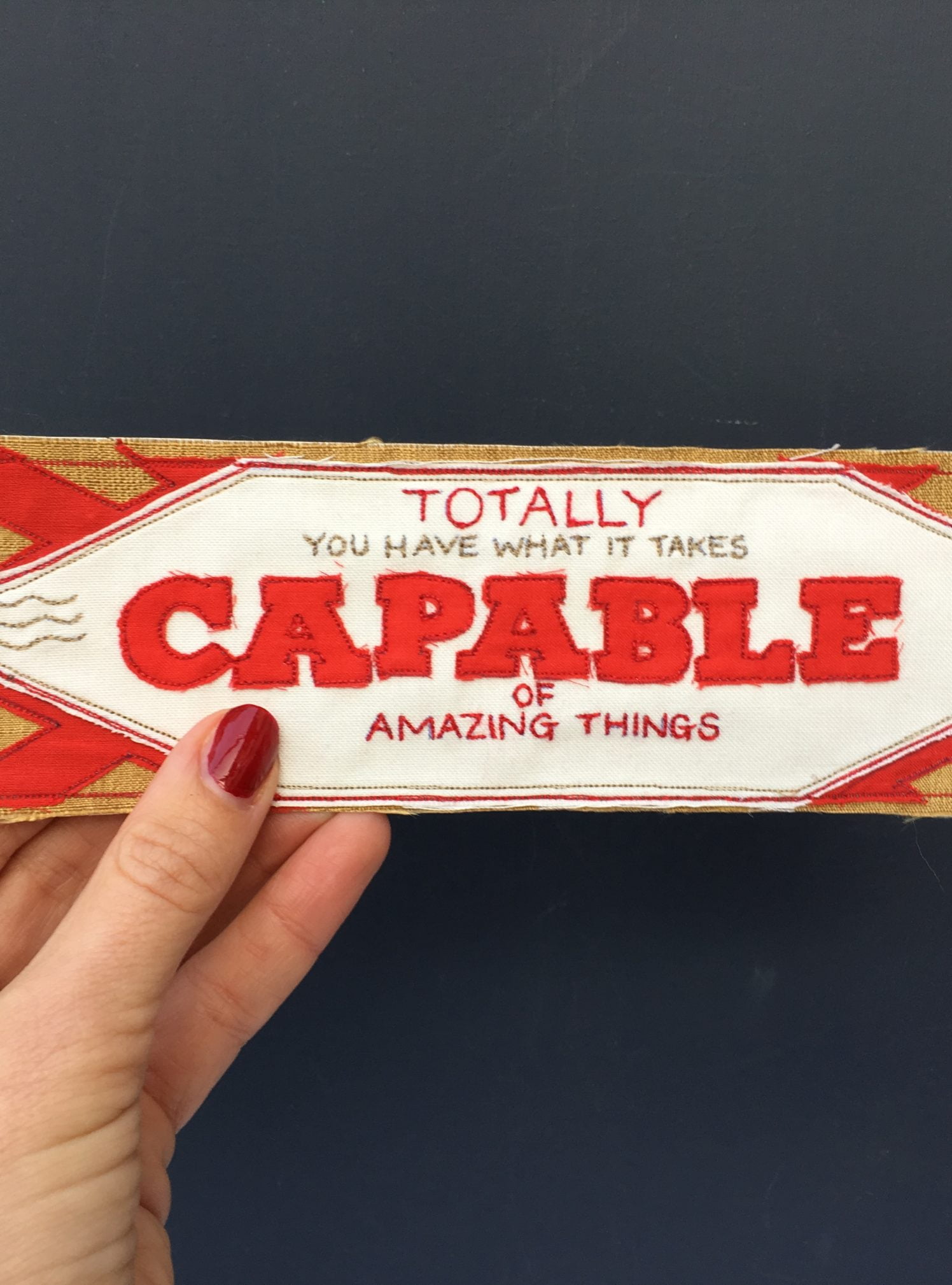 Totally capable of amazing things - Emma Giacalone Textiles