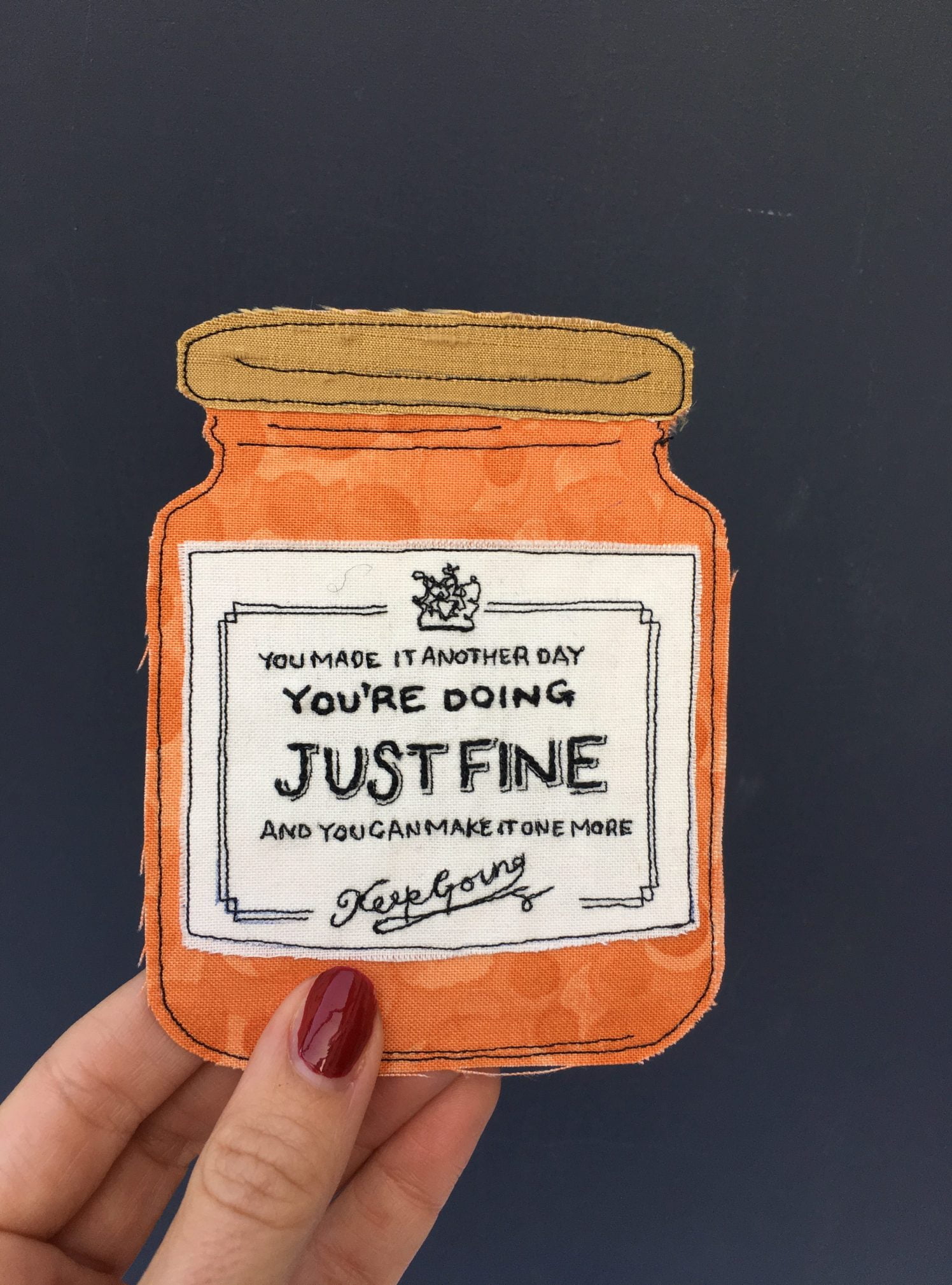 Youre doing just fine - Emma Giacalone Textiles