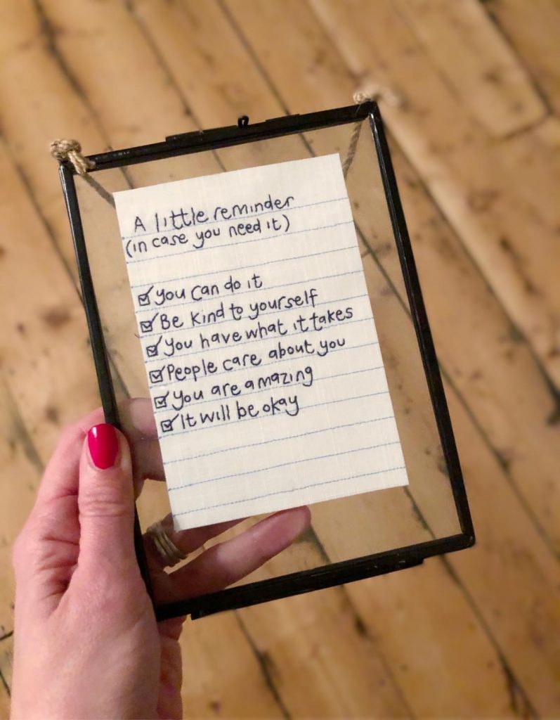 A little note of encouragement - Emma Giacalone Textiles