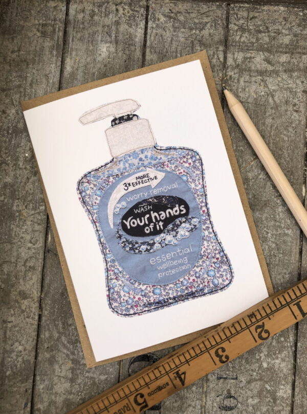 Wash your hands of it greetings card - Emma Giacalone Textiles