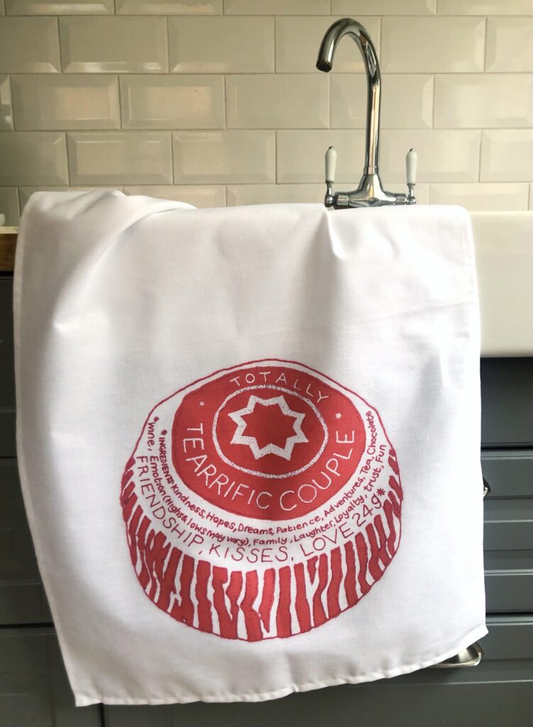 Tearrific couple tea towel - Emma Giacalone Textiles
