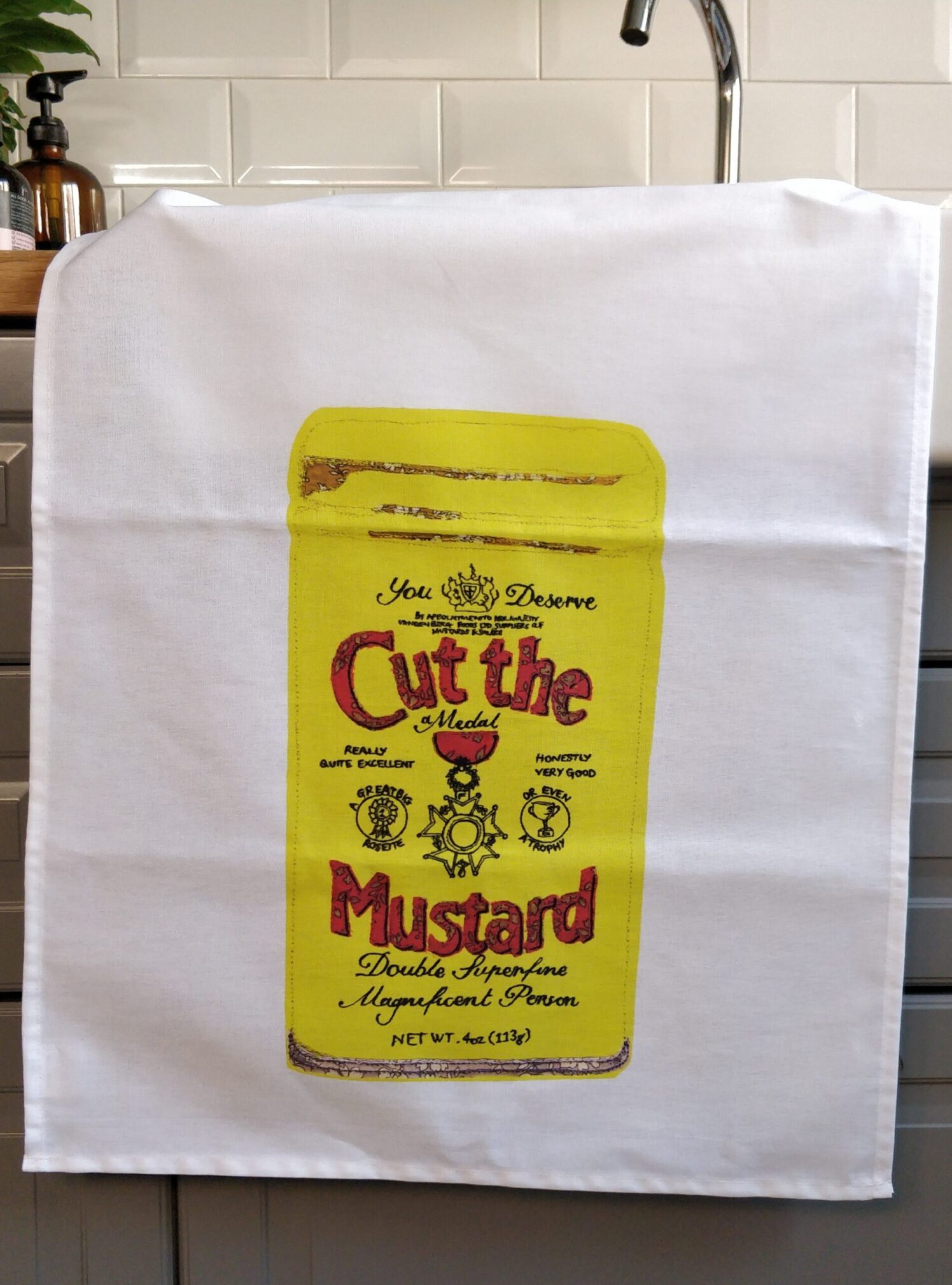 Alright treacle tea towel - Emma Giacalone Textiles