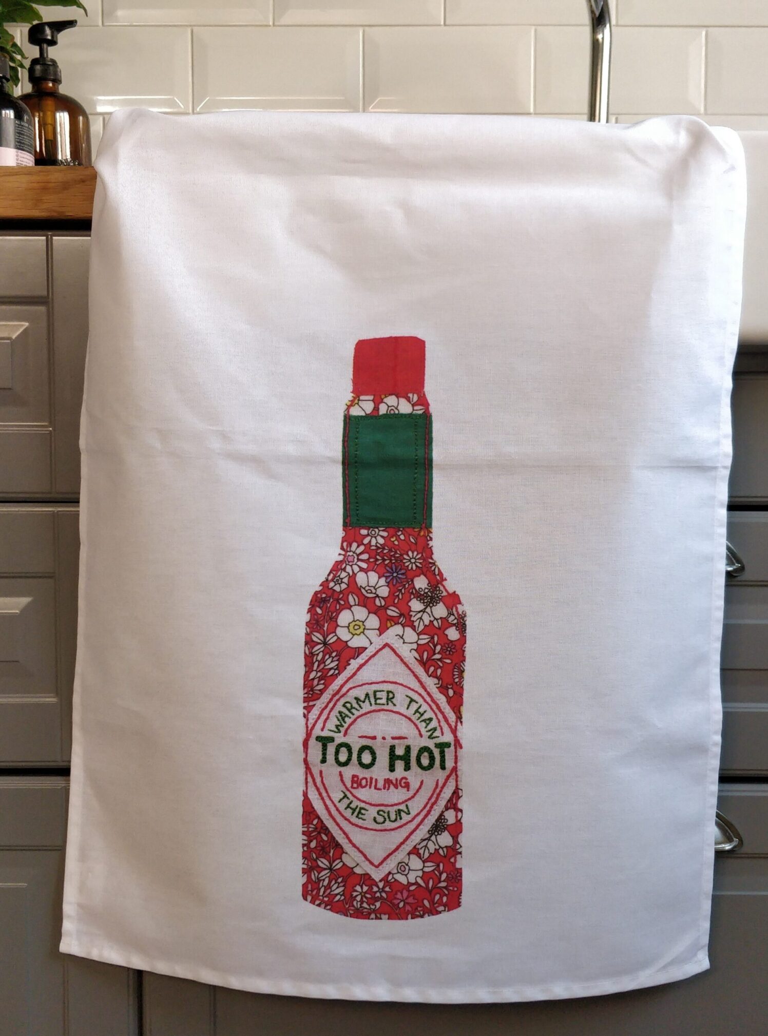 Alright treacle tea towel - Emma Giacalone Textiles
