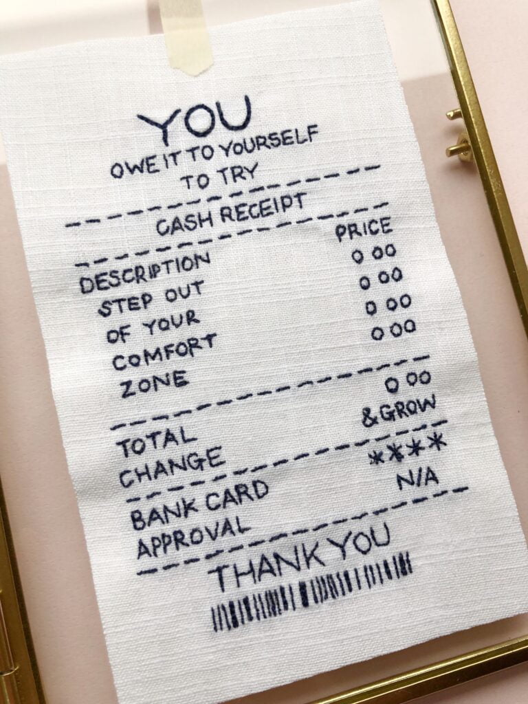 You owe it to yourself to try original embroidered receipt artwork ...